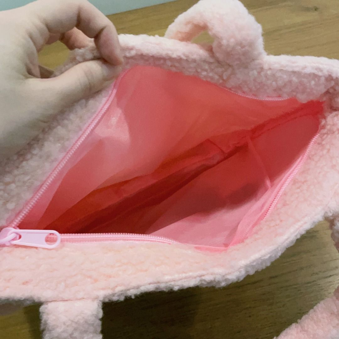 My Melody Pink Fluffy Tote Bag Sanrio Girls Kids Children Shoulder Bag ...