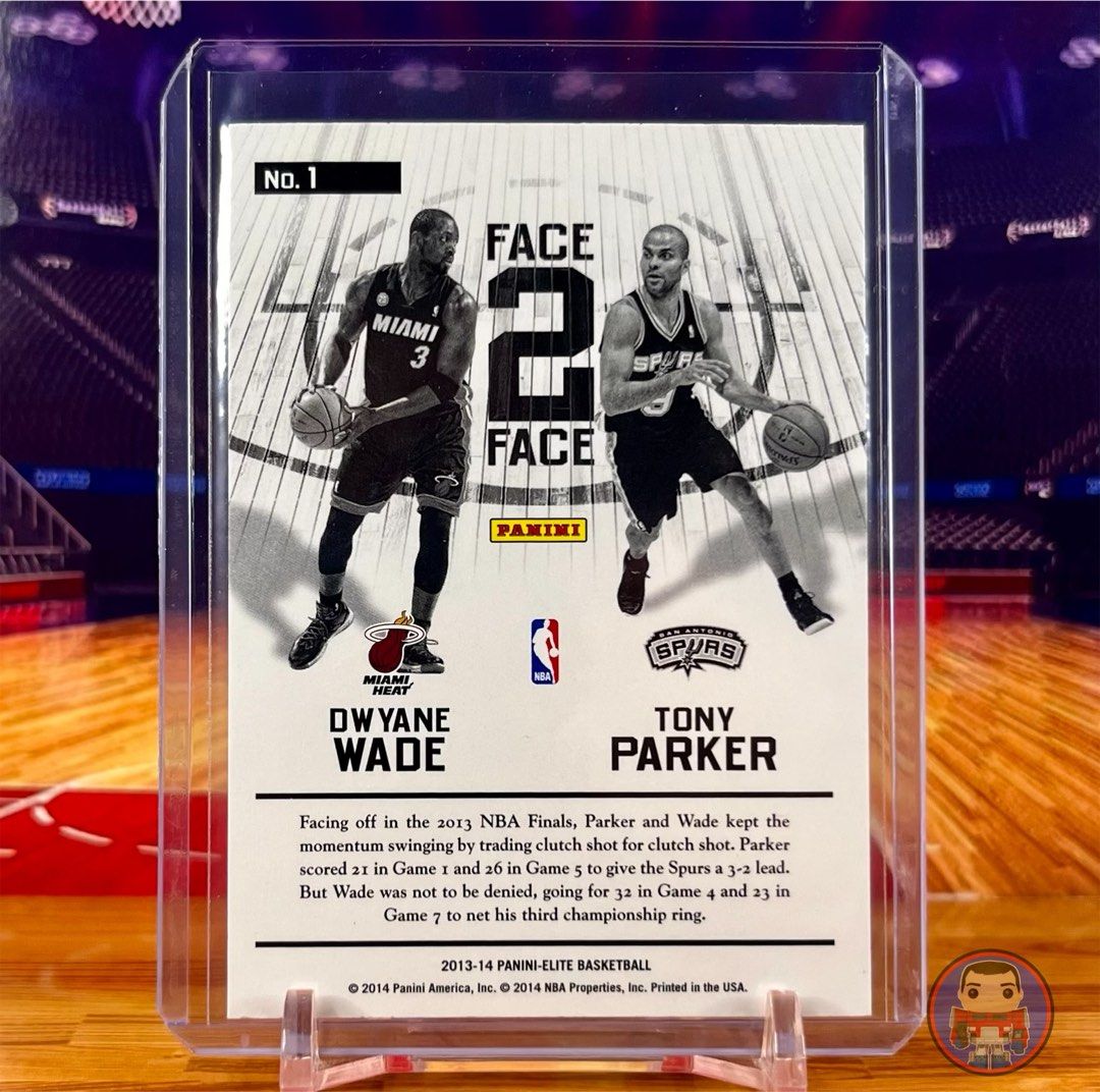 NBA Cards - Dwayne Wade and Tony Parker 2013-14 Panini Elite #1 (Face 2 ...