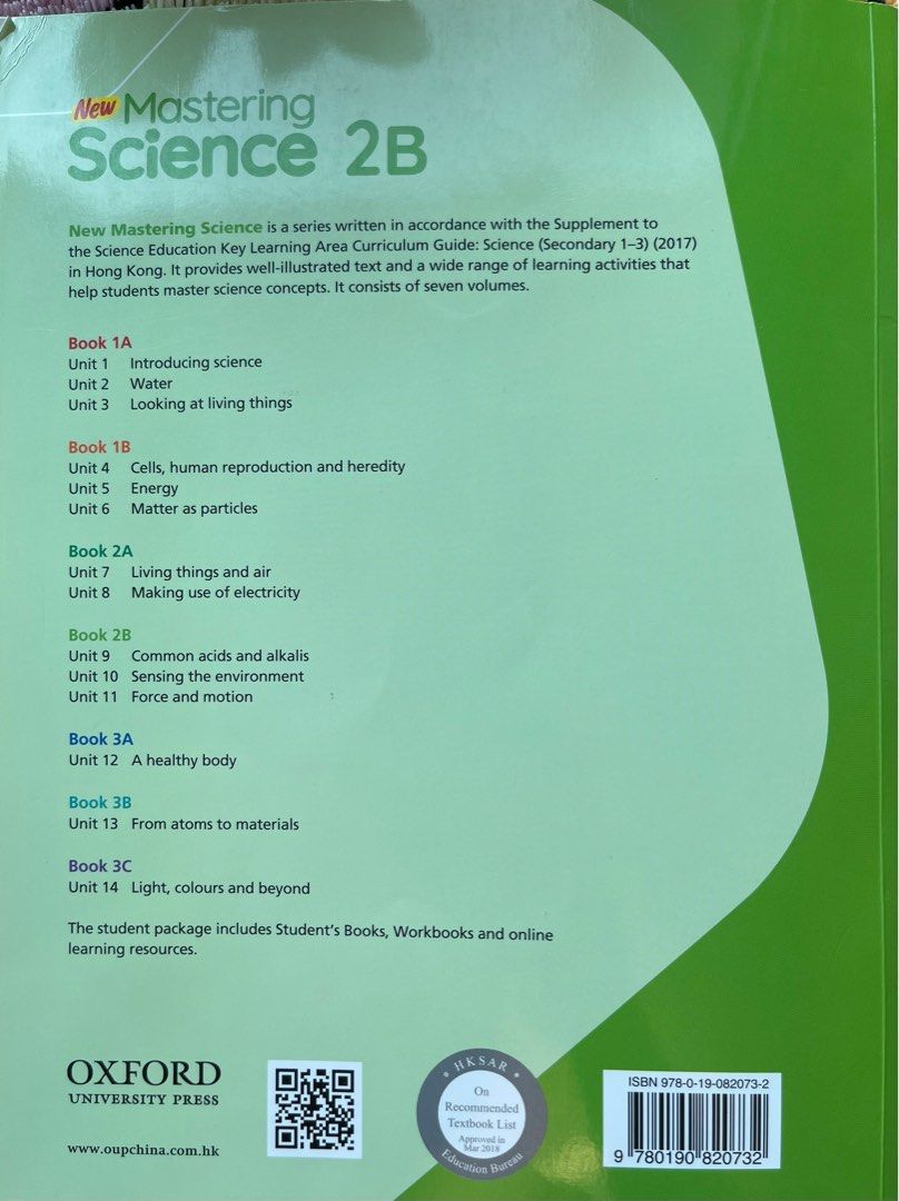 New Master Science 2B -Oxford, 興趣及遊戲, 書本 & 文具, 教科書 - Carousell