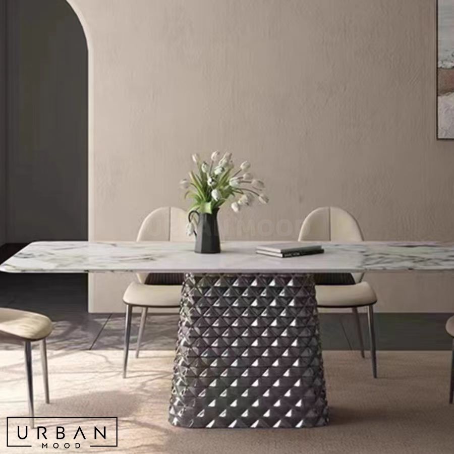 NIA Modern Sintered Stone Dining Table, Furniture & Home Living ...