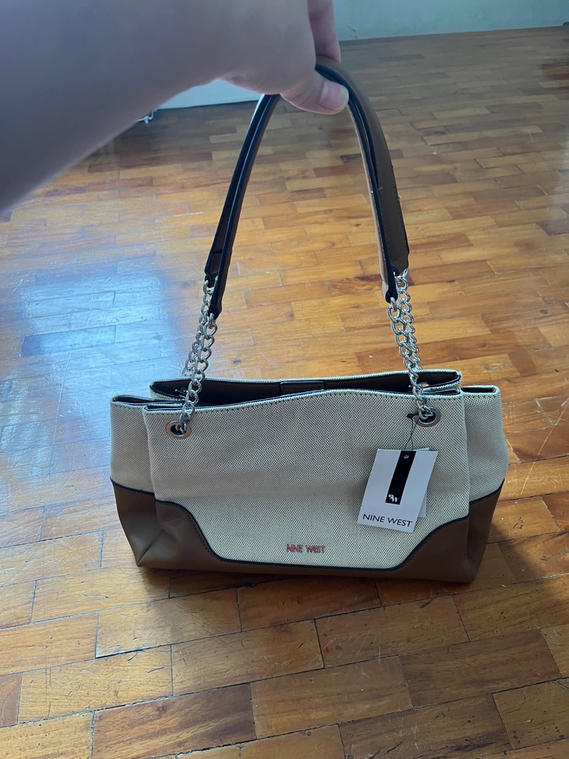 Nine West Tote natural and saddle tan, Women's Fashion, Bags & Wallets ...