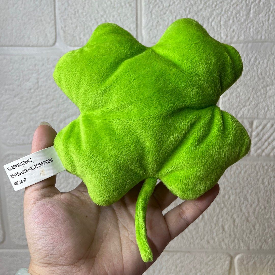 Ocean Park Green Four Leaf Clover with Ladybugs Plush Stuff Toy on ...