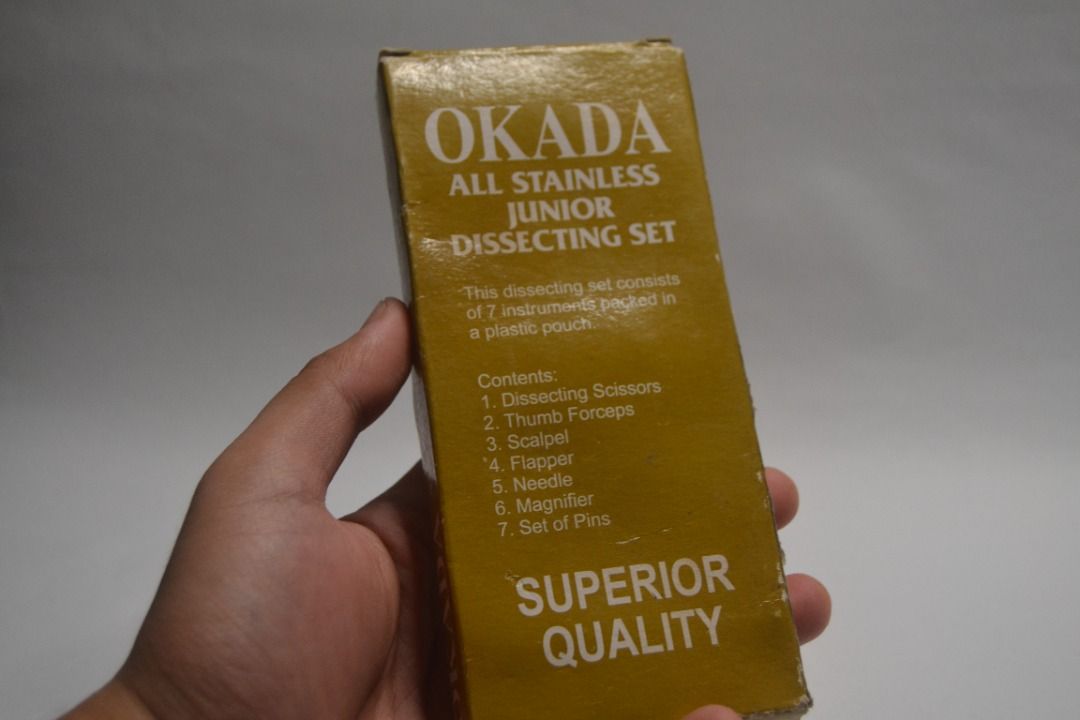 OKADA All Stainless Junior Dissecting Set Tools W/ Box on Carousell