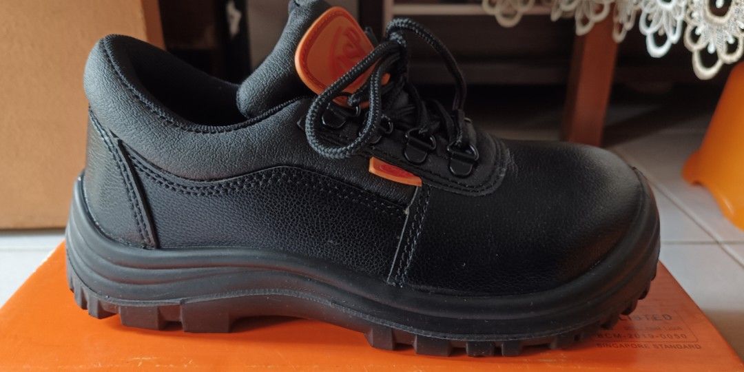 OSP 868B Safety Boot Steel Toe Cap Split Leather Black CE EN 20345 ...