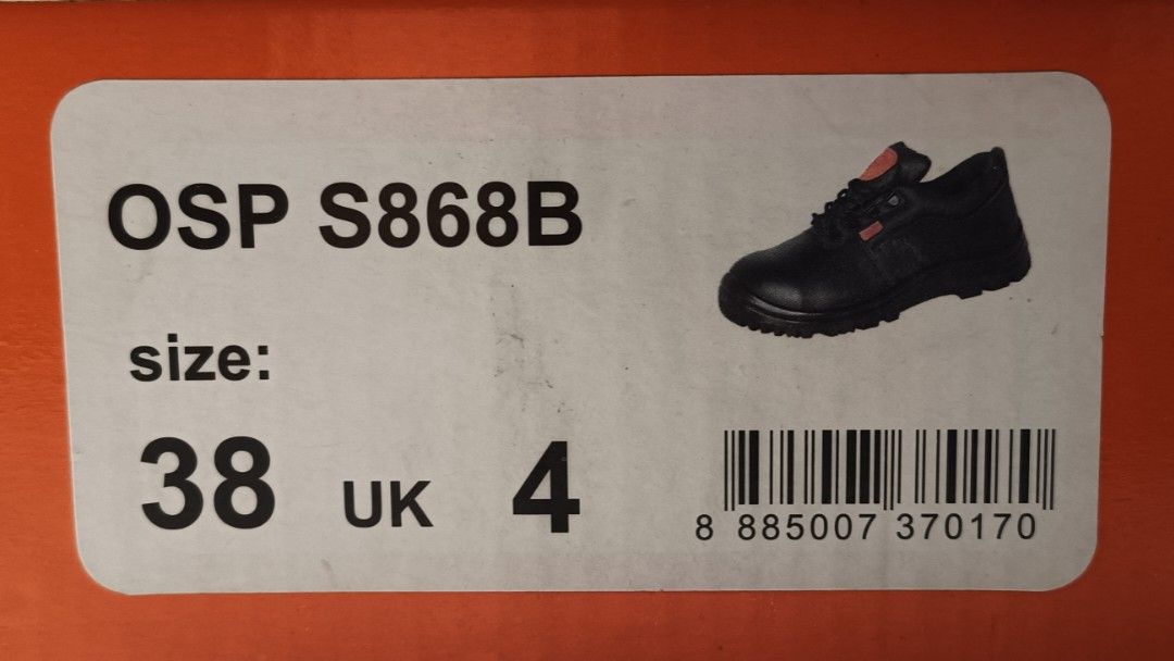 OSP 868B Safety Boot Steel Toe Cap Split Leather Black CE EN 20345 ...