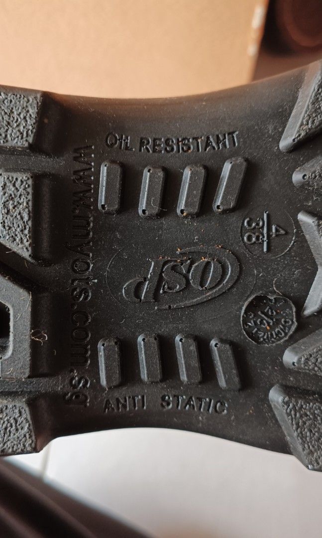 OSP 868B Safety Boot Steel Toe Cap Split Leather Black CE EN 20345 ...