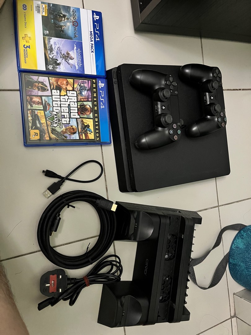 Playstation 4 Slim Asia-00370 PS4 Controllers not included, Video ...