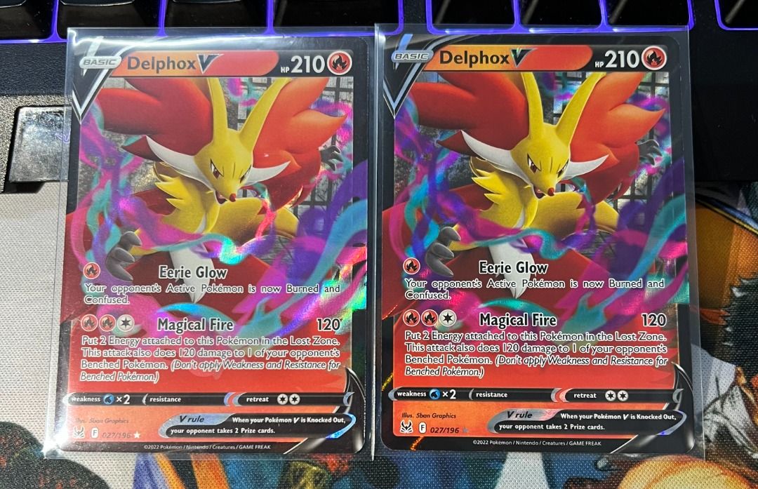 Pokemon Card Delphox V Lost Origin, Hobbies & Toys, Toys & Games on ...