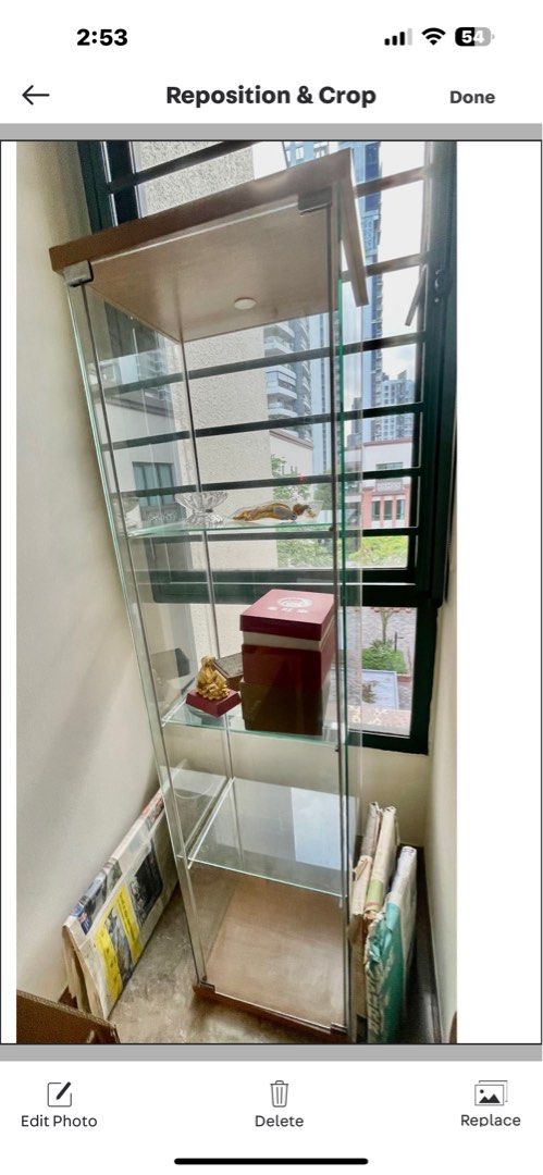 Preloved display cabinet, Furniture & Home Living, Furniture, Shelves ...