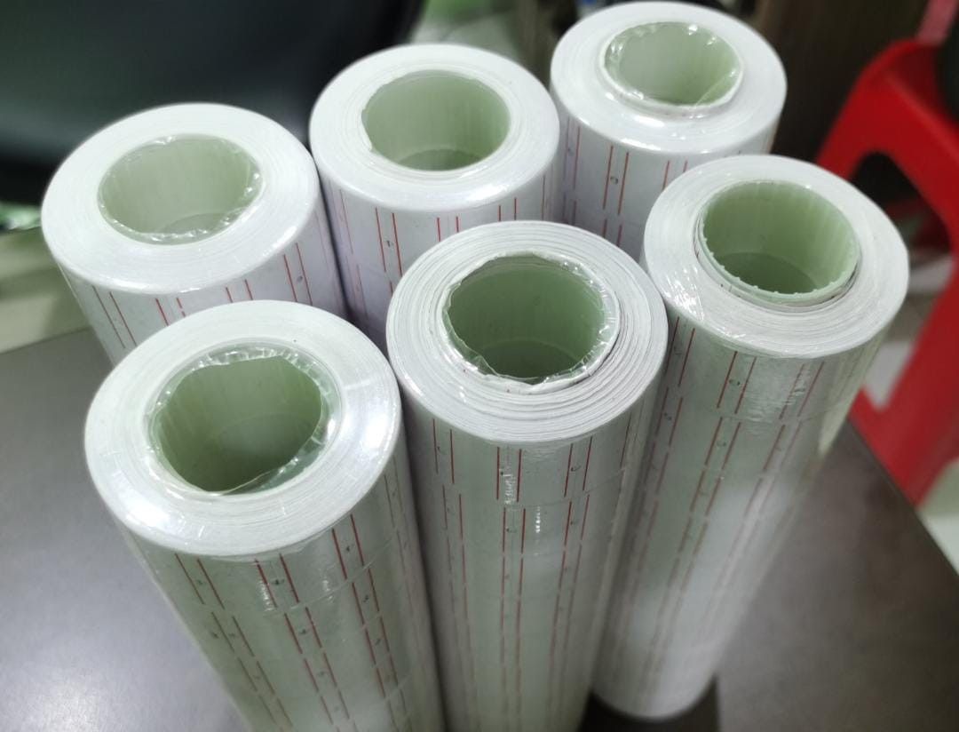Price Label Sticker Roll MX5500 Display Price Tag Roll Penanda Harga ...