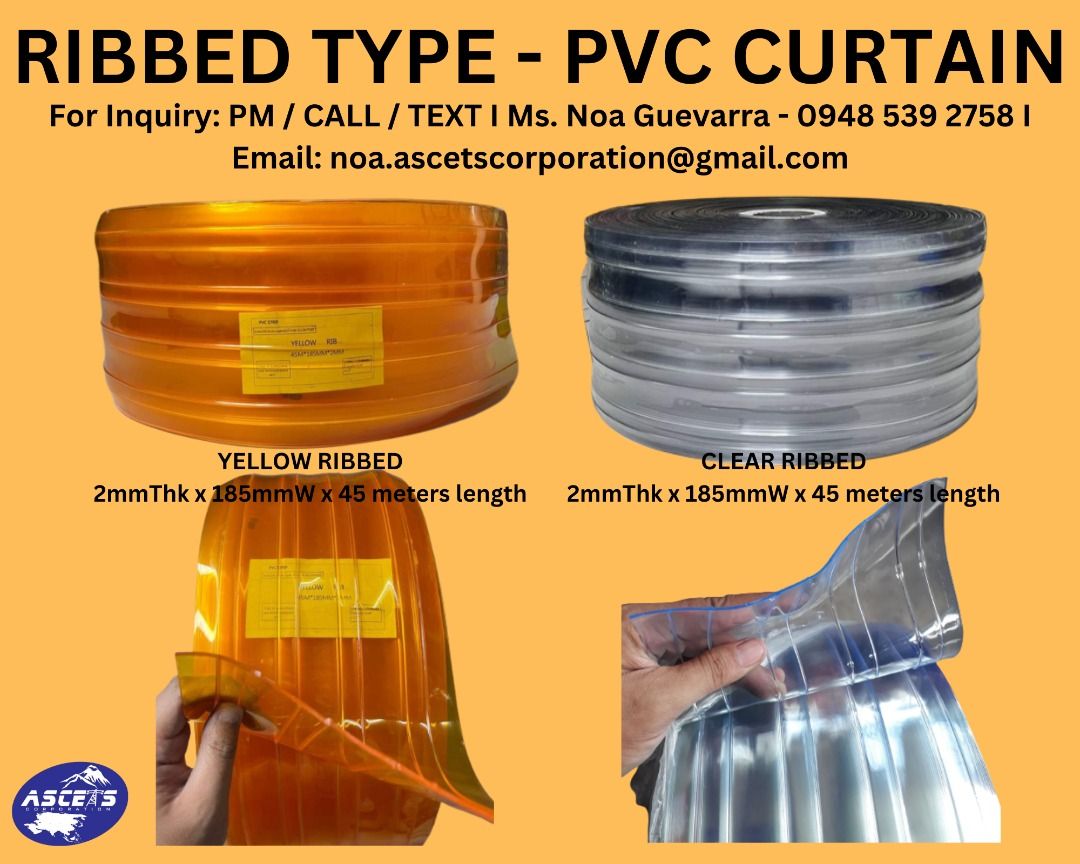 PVC STRIP CURTAIN - RIBBED TYPE, Furniture & Home Living, Home Decor ...