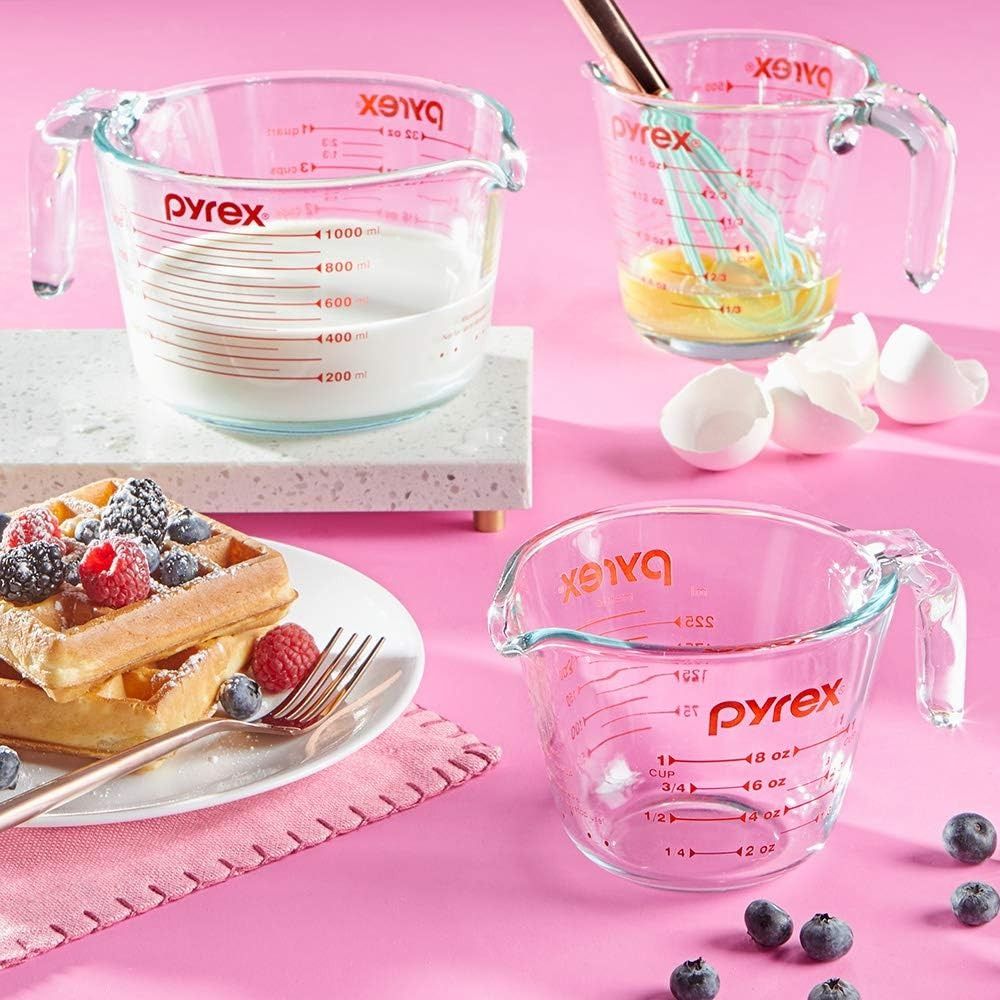 Pyrex 4-Piece Glass Measuring Cup Set, Furniture & Home Living ...
