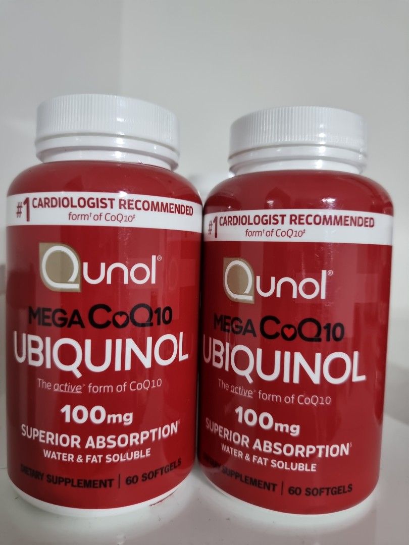 Qunol Mega CoQ10, Ubiquinol 100mg(60 softgel), Health & Nutrition ...