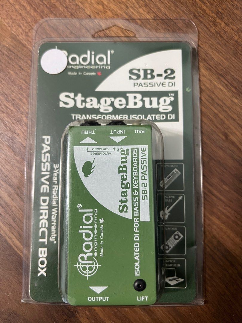 Radial Engineering StageBug SB-2 Compact Passive DI For Bass, Acoustic ...