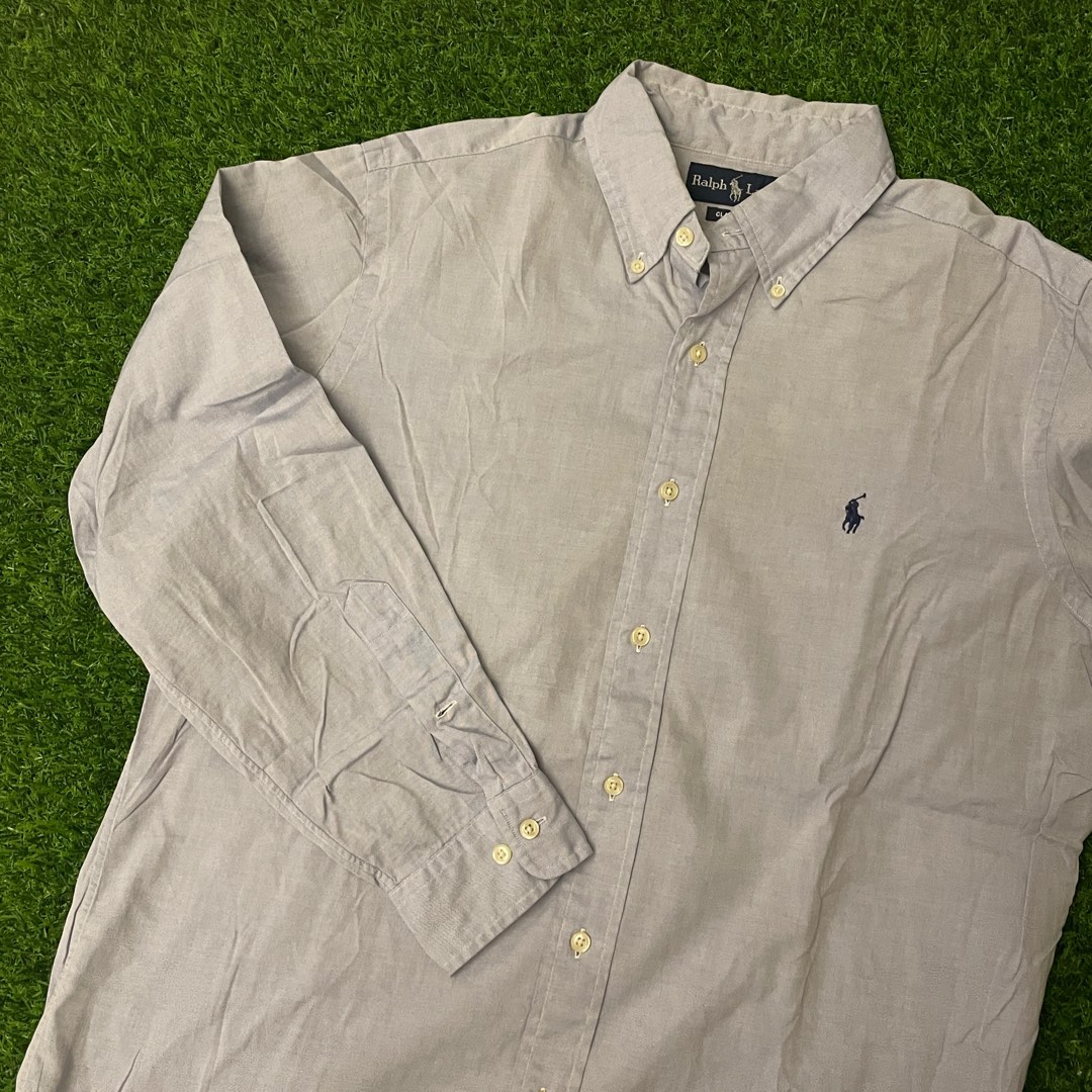 Ralph Lauren Classic Fit Powder Blue Polo Long Sleeves on Carousell