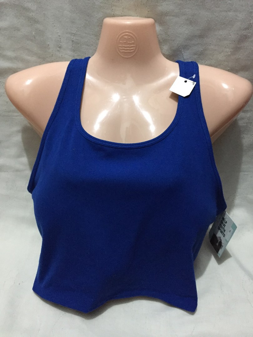 RIB LONG LINE BRA (Stormy Blue) on Carousell