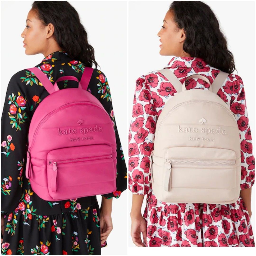 SALES Kate Spade Ella Large Backpack Candied Plum/ Warm Beige/ Black ...