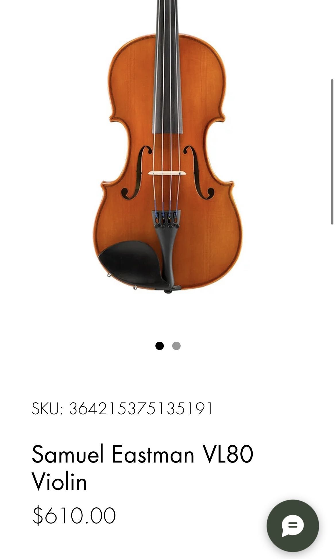 Samuel Eastman VL80 4/4 Violin, Hobbies & Toys, Music & Media, Musical ...