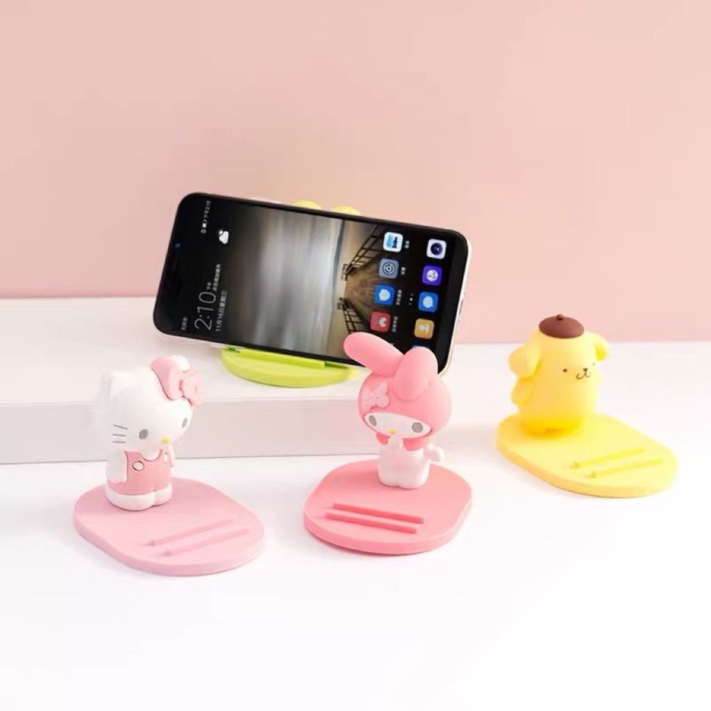 Sanrio Characters Handphone Stand Holder Kuromi Cinnamoroll Hello Kitty ...