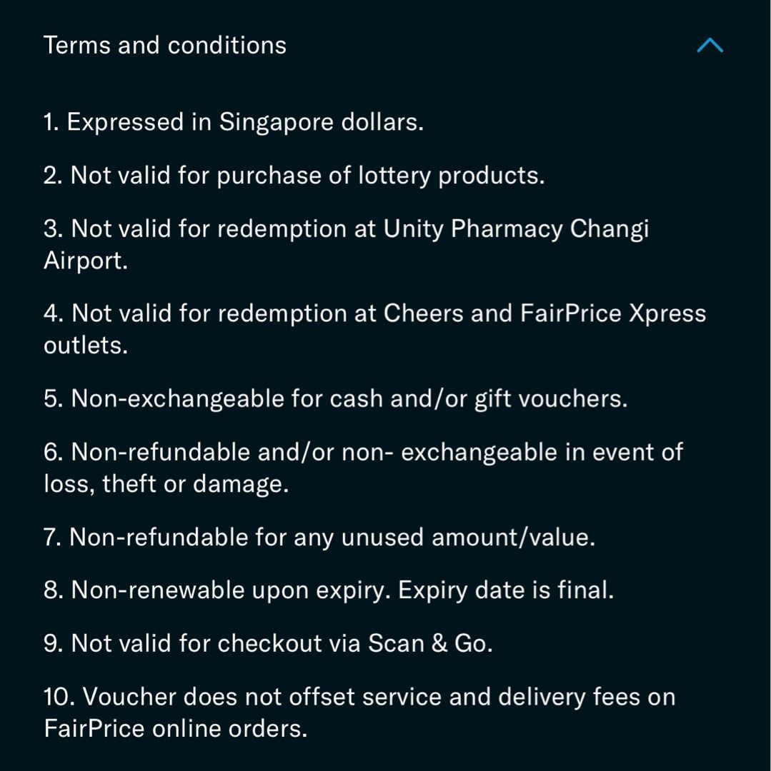 Save $10 at NTUC FAIRPRICE UNITY, Tickets & Vouchers, Vouchers on Carousell