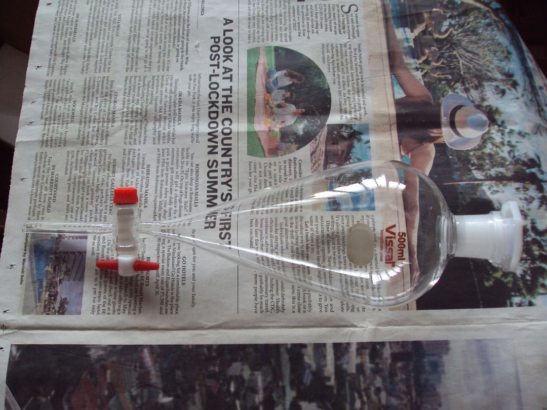 Separatory Funnel Glass 500-mL, Commercial & Industrial, Industrial ...