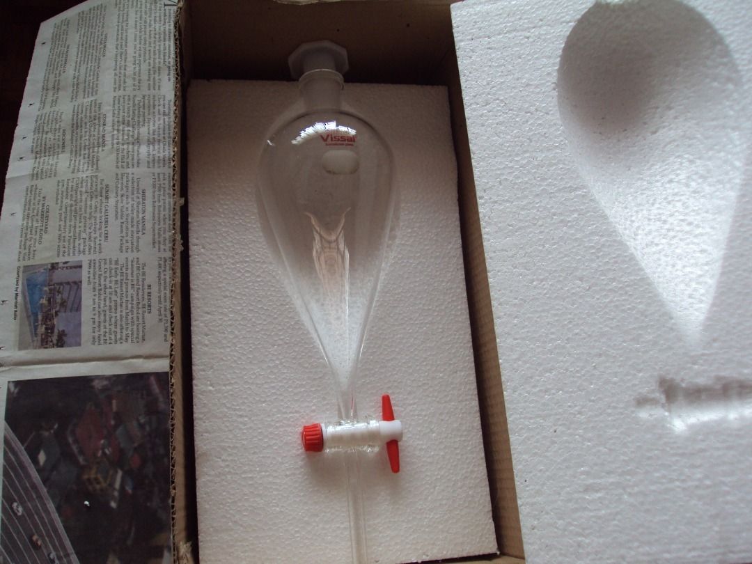 Separatory Funnel Glass 500-mL, Commercial & Industrial, Industrial ...