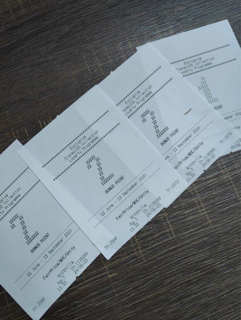 Set of 6 NTUC Bonus Points Exclusive Disney100 Collection Loyalty ...