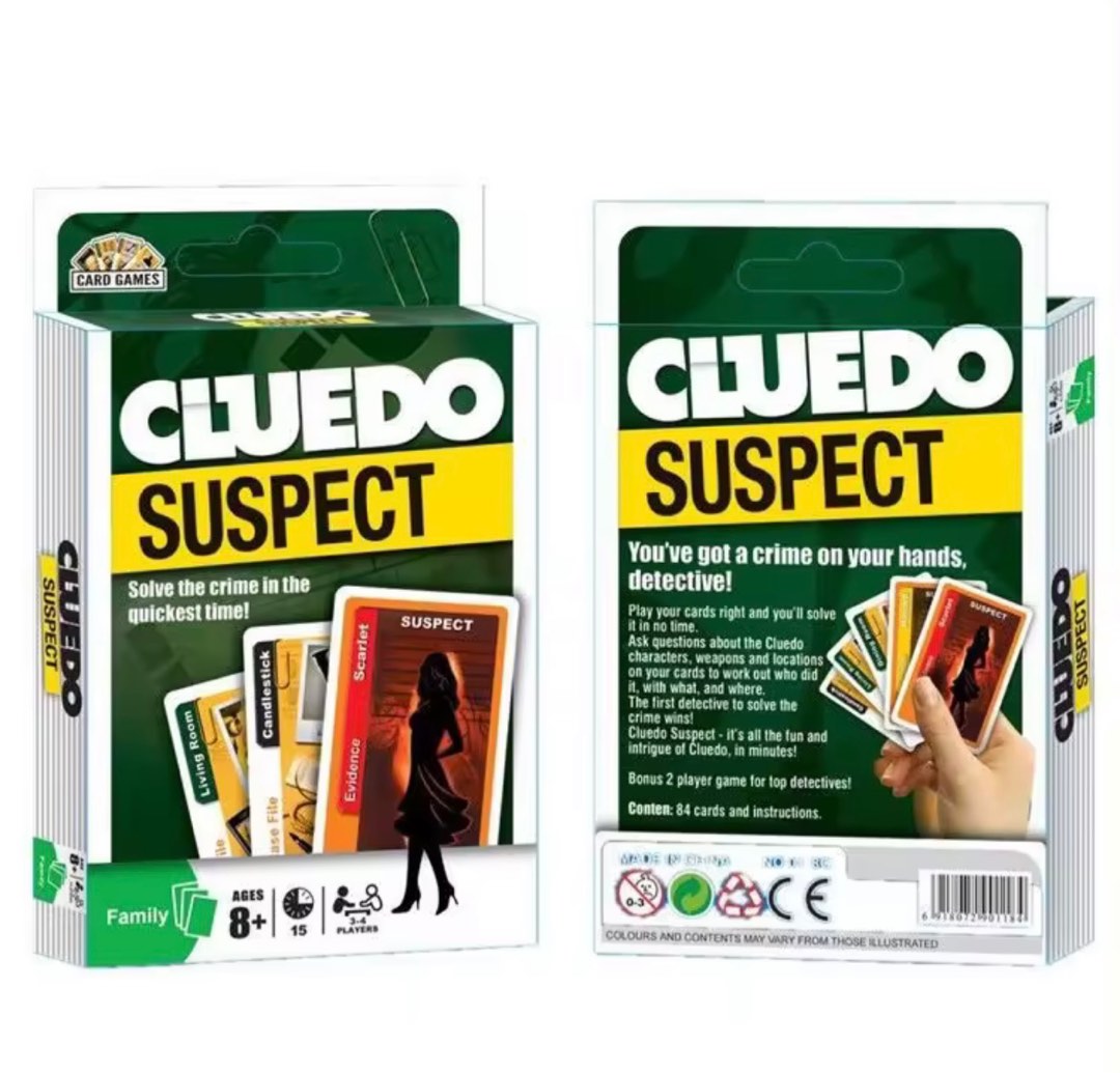 [SG STOCKS] Cluedo Suspect Card Game English Version Family Party Game ...
