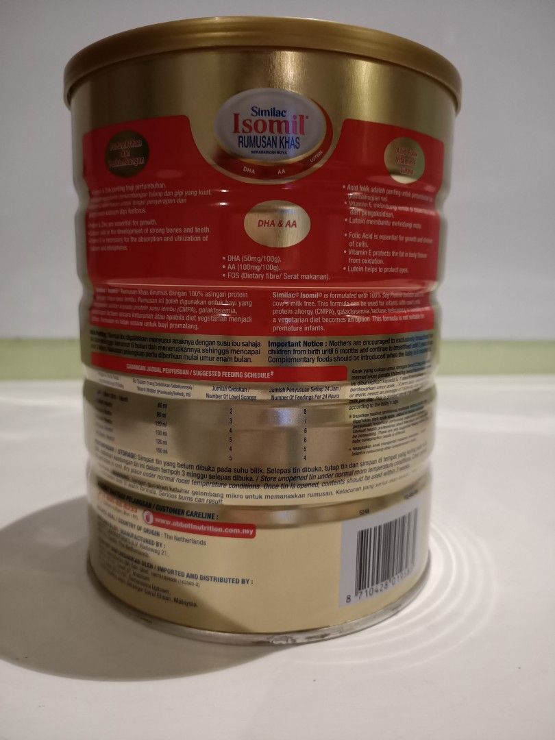 Similac Isomil Soy formula Rumusan Khas Stage 1 (0-12months) (850g ...
