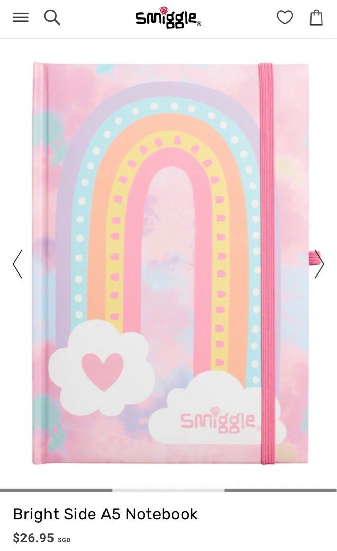 Smiggle Note book bright side A5 note book, Hobbies & Toys, Stationery ...