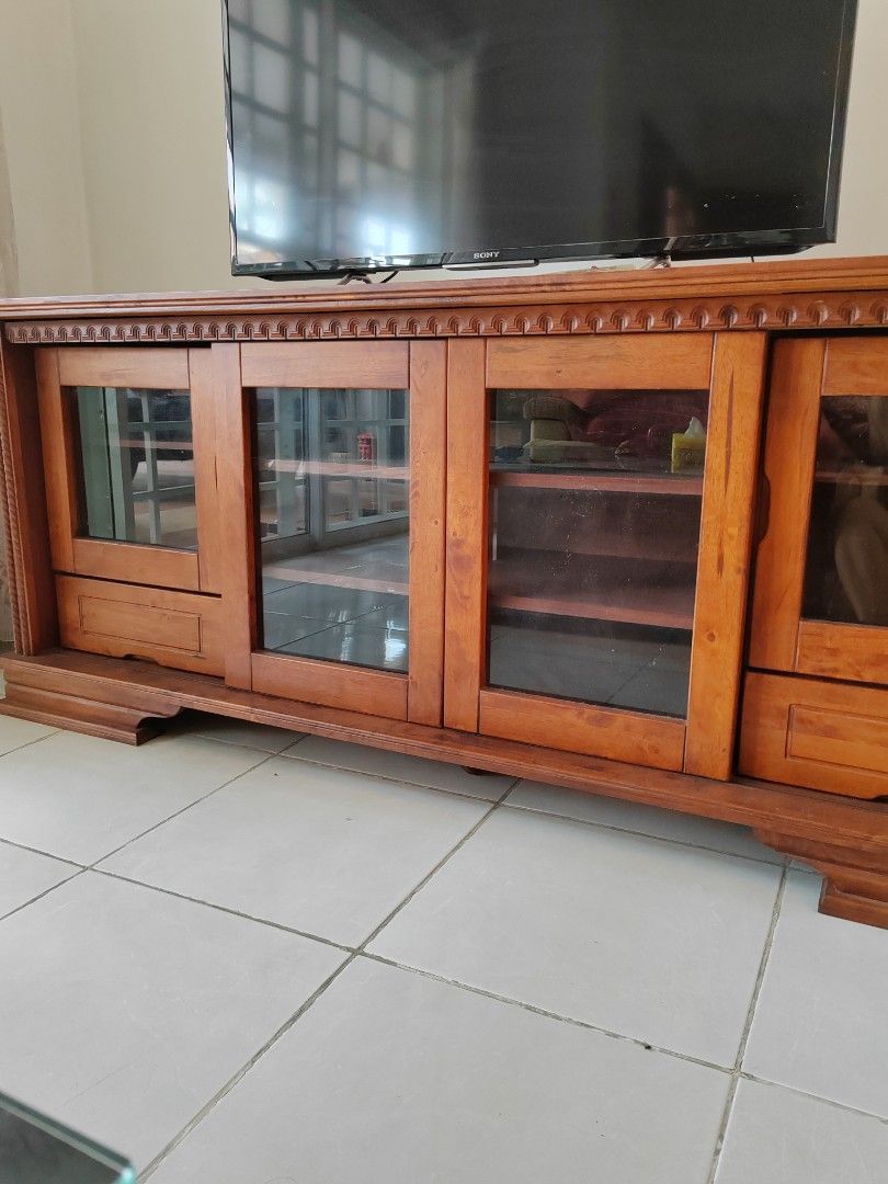 Solid Wood Rak TV TV Cabinet TV Media Storage Cabinet TV Bench Modern ...