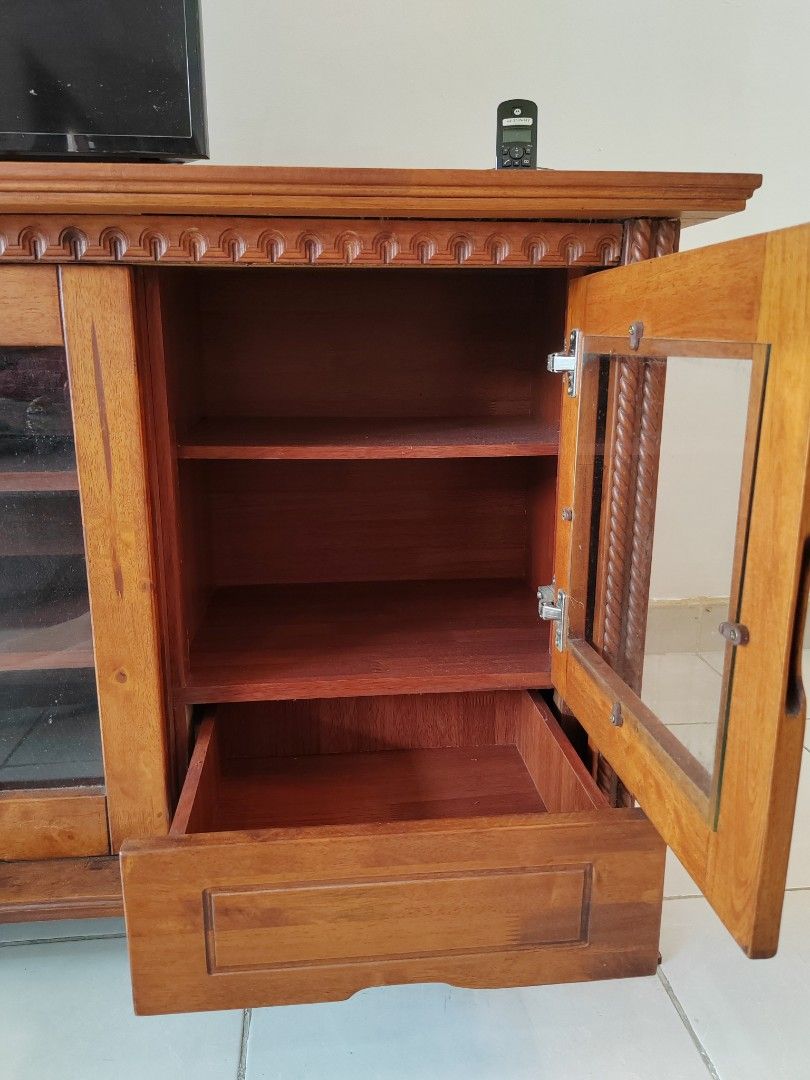 Solid Wood Rak TV TV Cabinet TV Media Storage Cabinet TV Bench Modern ...