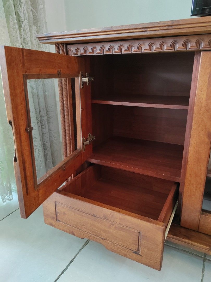 Solid Wood Rak TV TV Cabinet TV Media Storage Cabinet TV Bench Modern ...