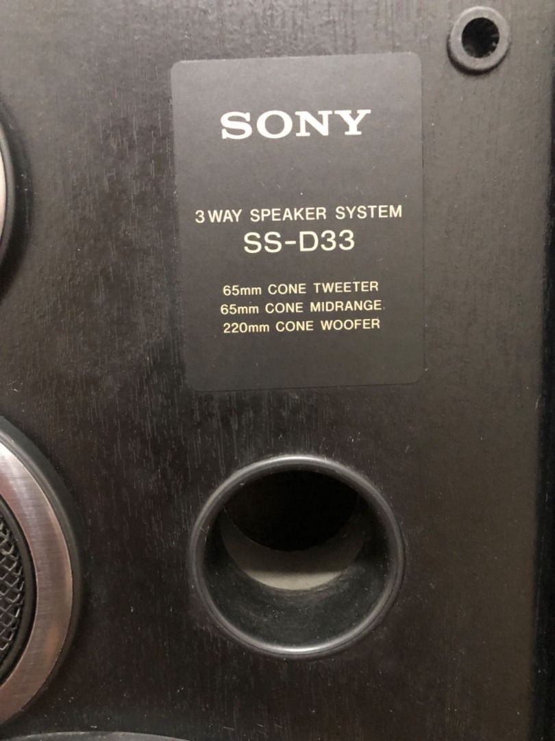 Sony 3 way Speaker System, 音響器材, Soundbar、揚聲器、藍牙喇叭、耳擴 - Carousell
