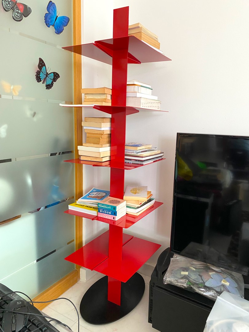 Steel red shelves, Furniture & Home Living, Furniture, Shelves ...