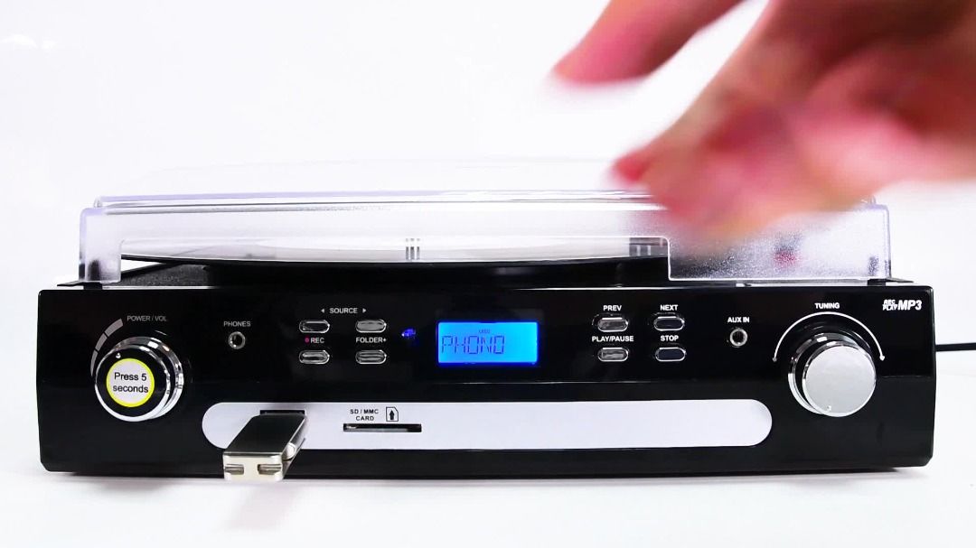 [Stockist.SG] DIGITNOW! Vinyl Record Player, Bluetooth Turntable with ...