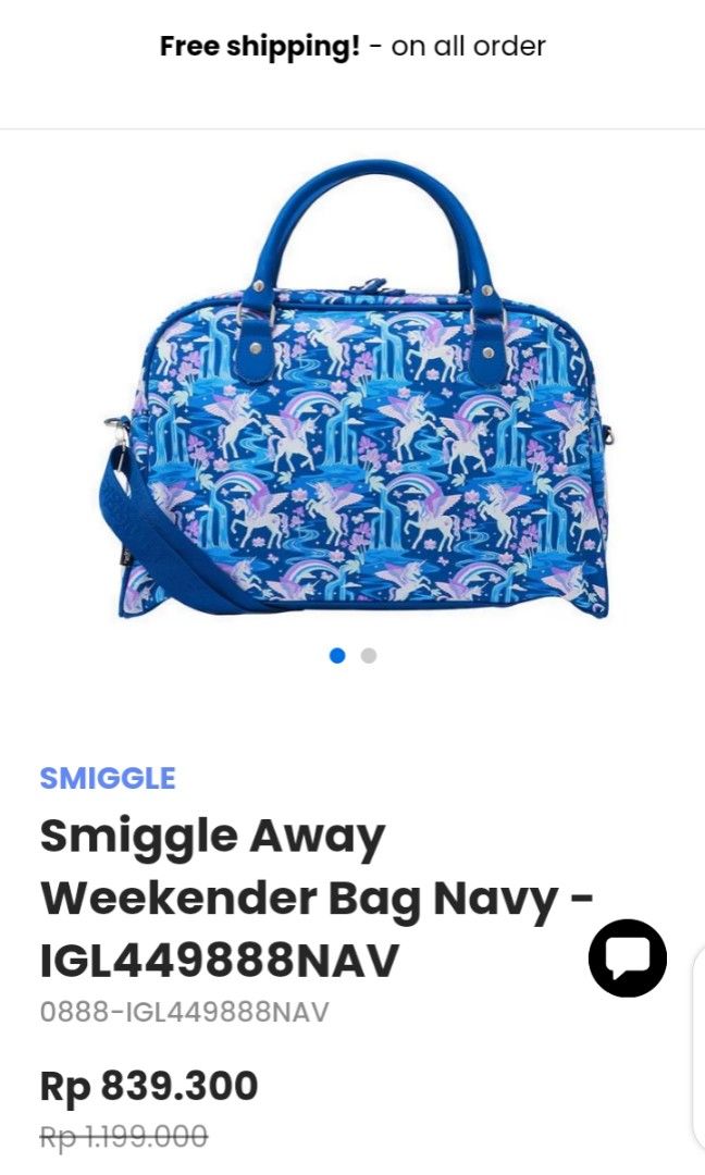 Tas Smiggle Away Weekender Original, Fesyen Wanita, Tas & Dompet di ...