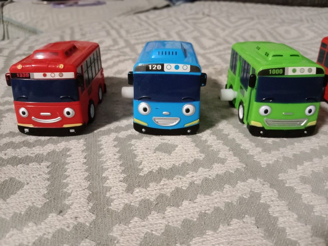 3pcs Tayo buses& friends with winding function, Hobbies & Toys, Toys ...