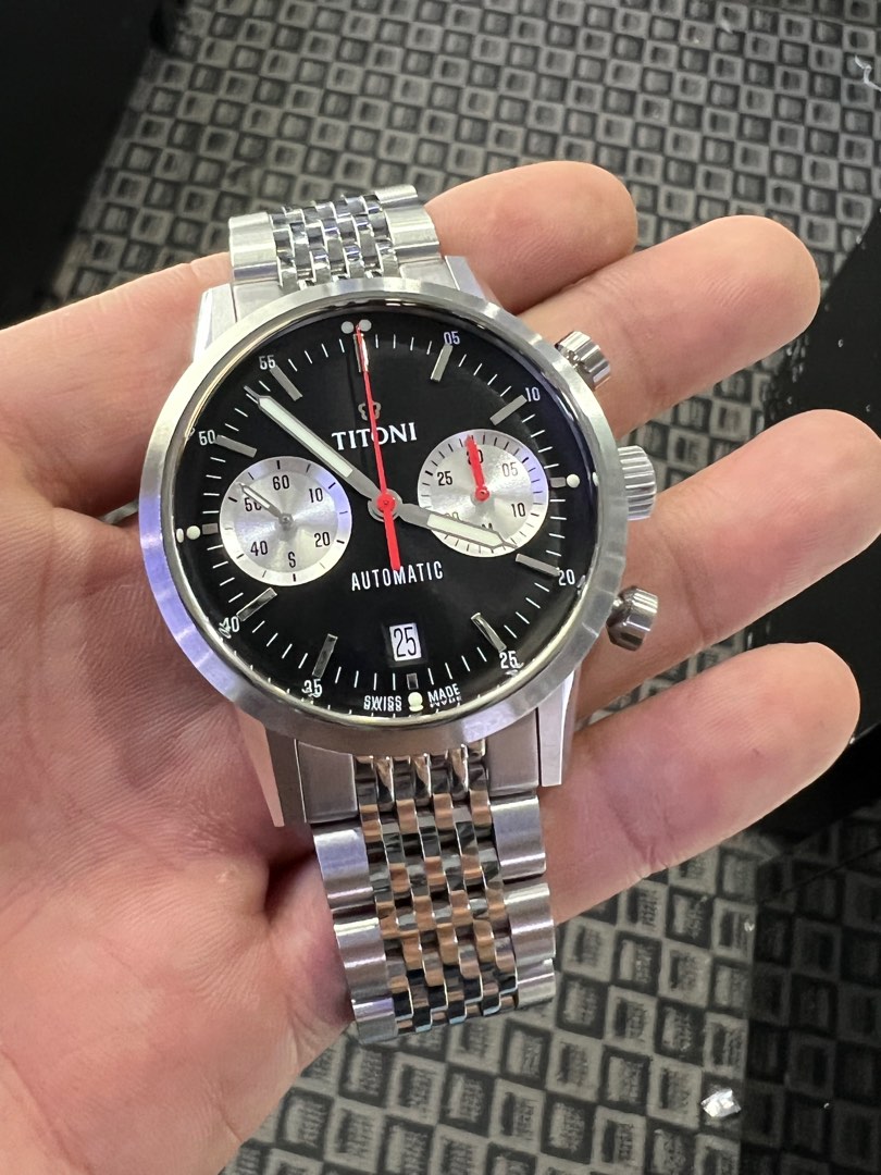 TITONI HERITAGE BICOMPAX SWISS MADE AUTOMATIC CHRONOGRAPH, Luxury ...