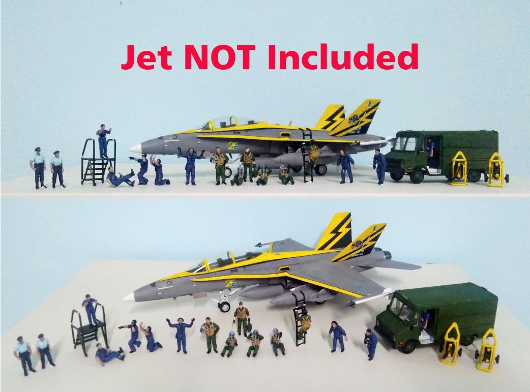 TUDM RMAF 1/72 Pilot ground crew tentera udara, Hobbies & Toys, Toys ...