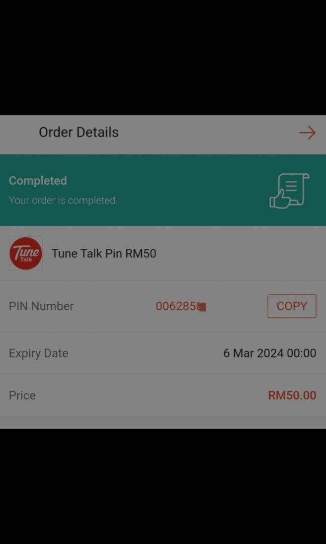 TuneTalk Topup Rm50, Tickets & Vouchers, Store Credits on Carousell