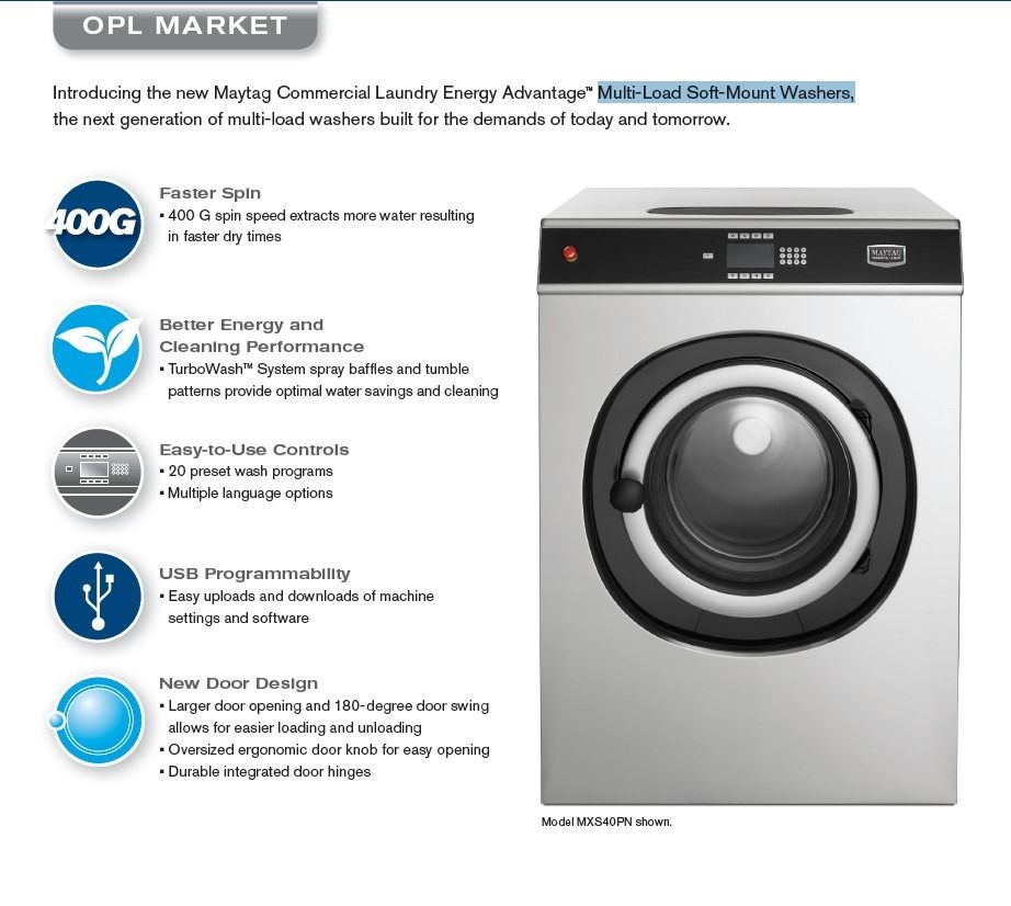 Used Maytag 18kg high speed soft-mount washer / washing machine , TV ...