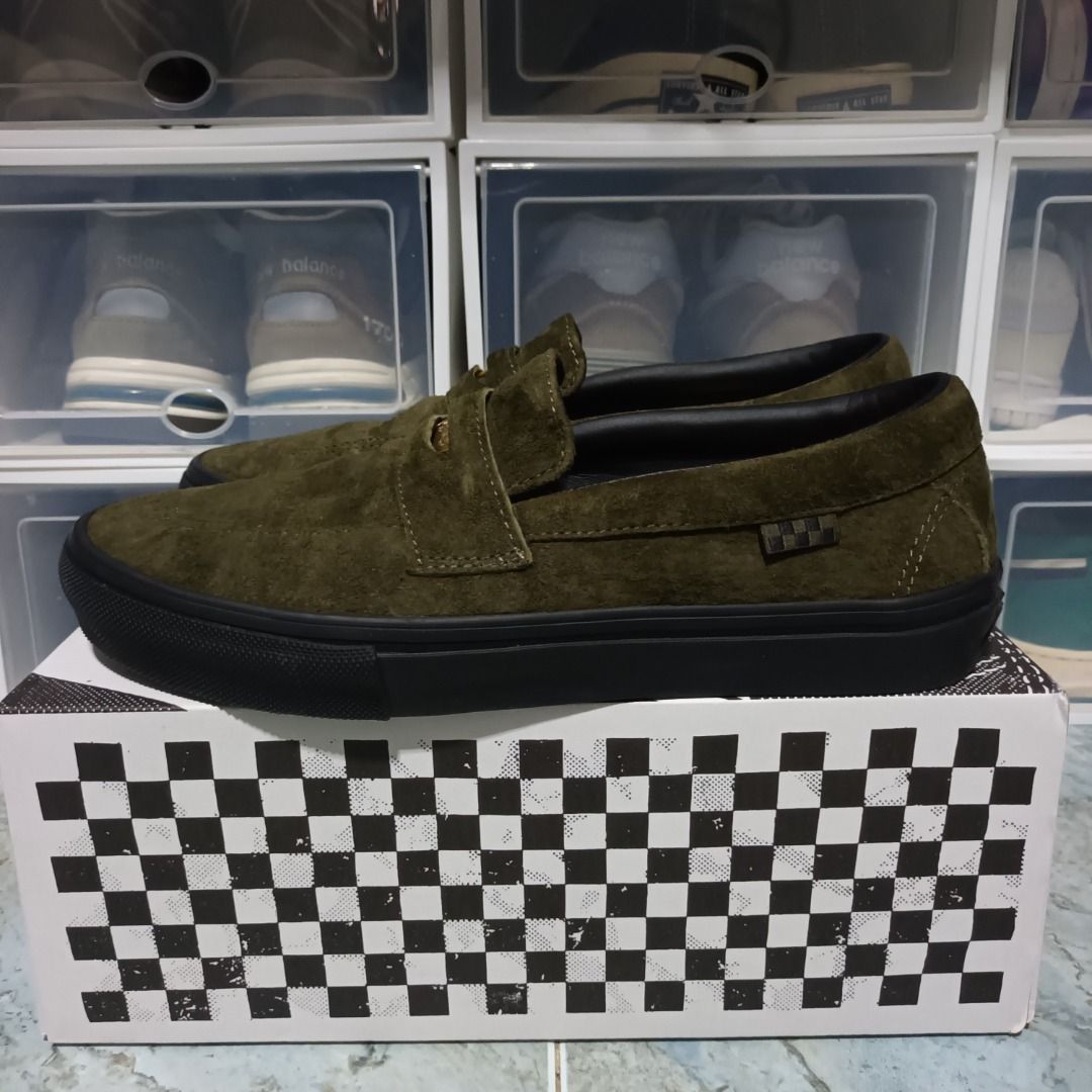 Vans Style 53 Beatrice Domond Penny Loafers Olive, Men's Fashion ...