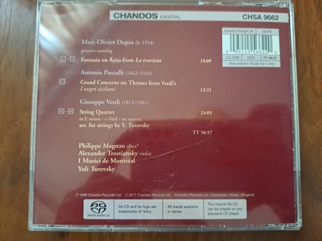 Verdi & Variations SACD, 興趣及遊戲, 音樂、樂器 & 配件, 音樂與媒體 - CD 及 DVD - Carousell
