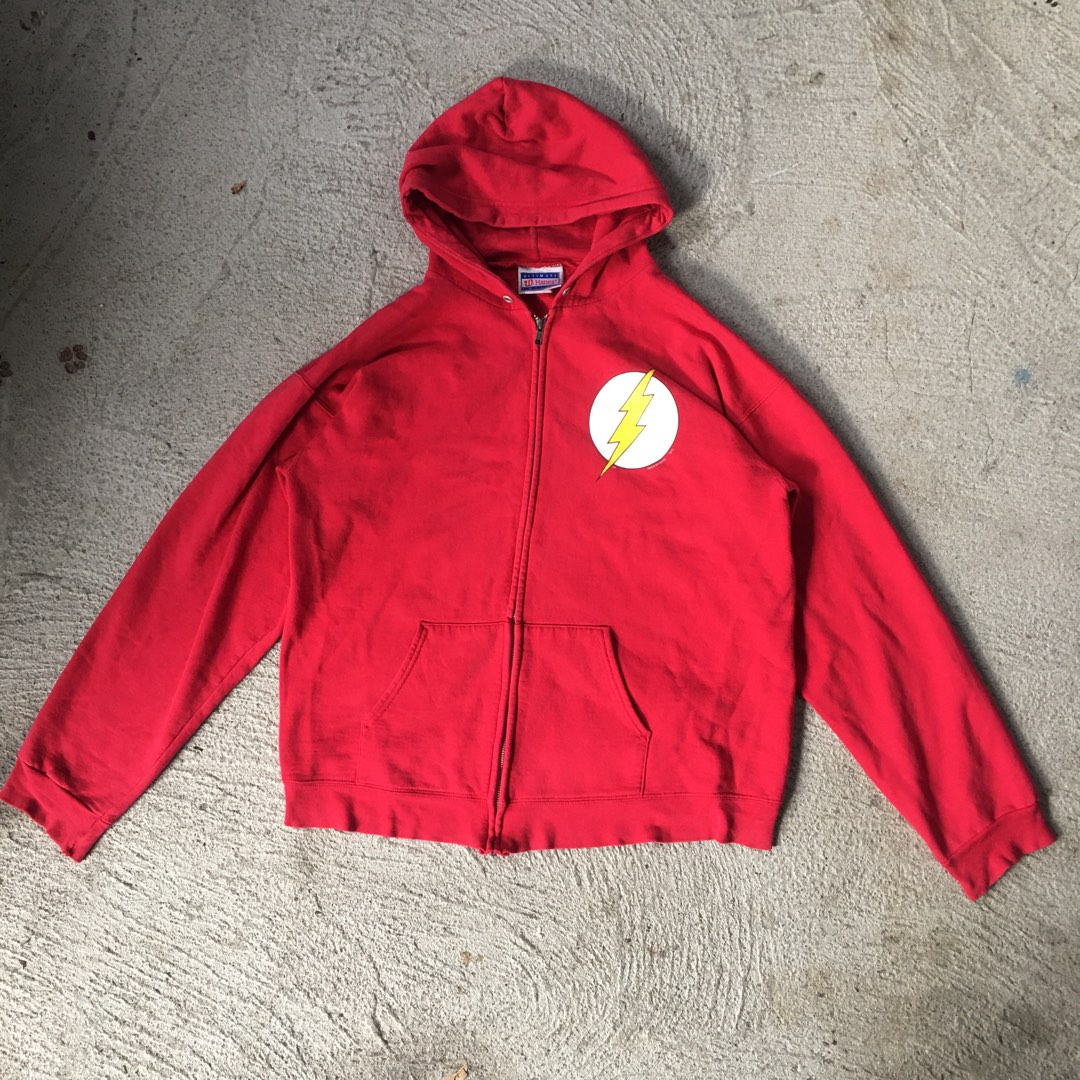 Vintage Hanes "The Flash" Red Zipper Jacket on Carousell