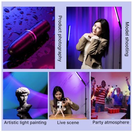 VL119 RGB LED Handheld Tube Light Stick Photography Studio RED2251 ...