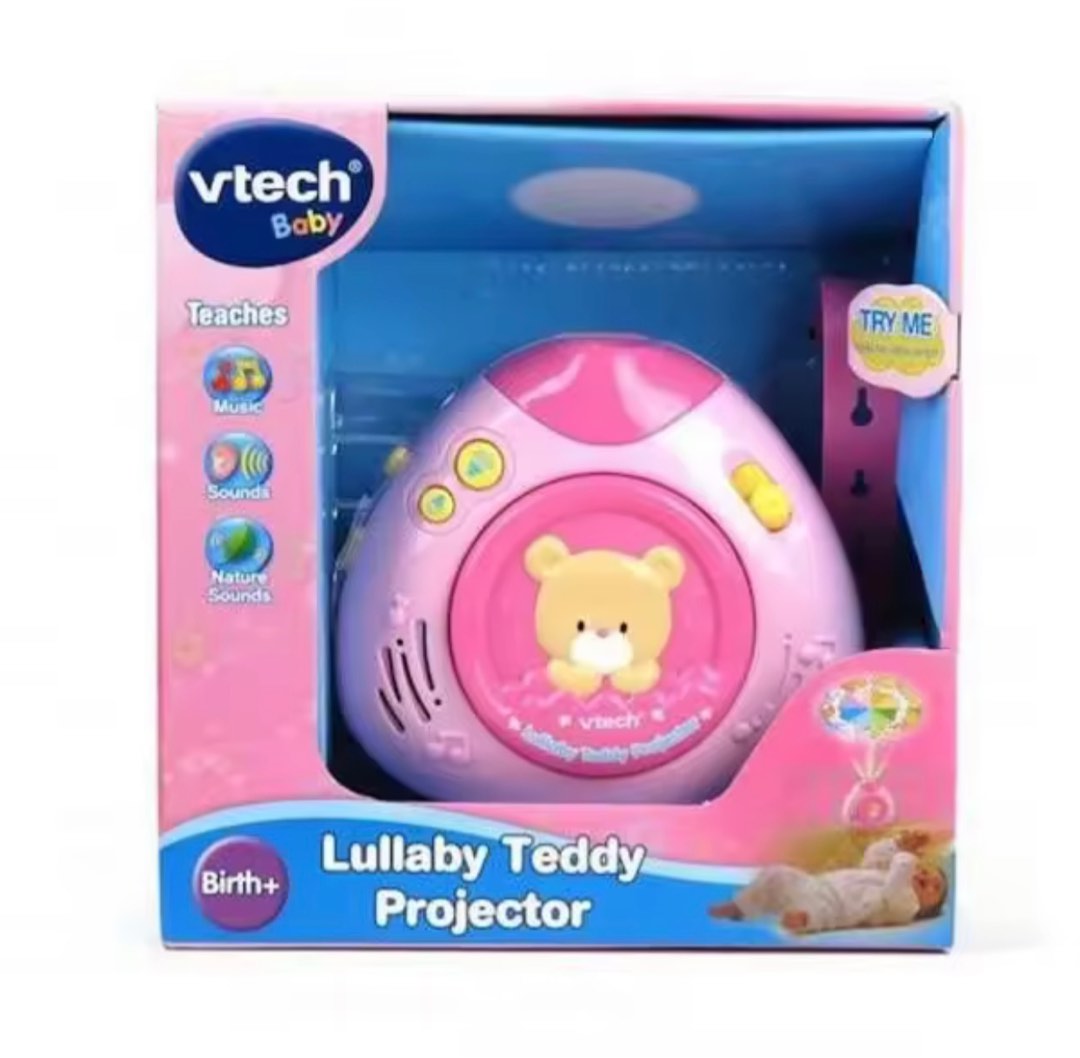 VTech Baby Lullaby Teddy Projector (Pink), Babies & Kids, Infant ...