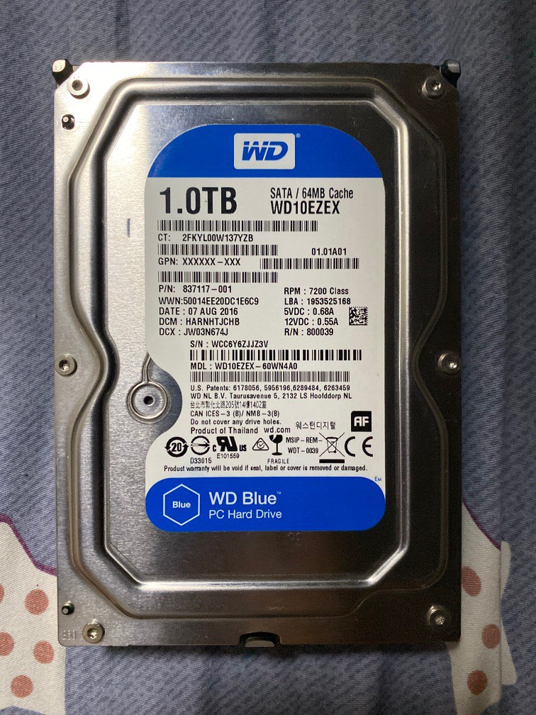 WD Blue HDD 1TB 7200RPM, Computers & Tech, Parts & Accessories, Computer Parts on Carousell