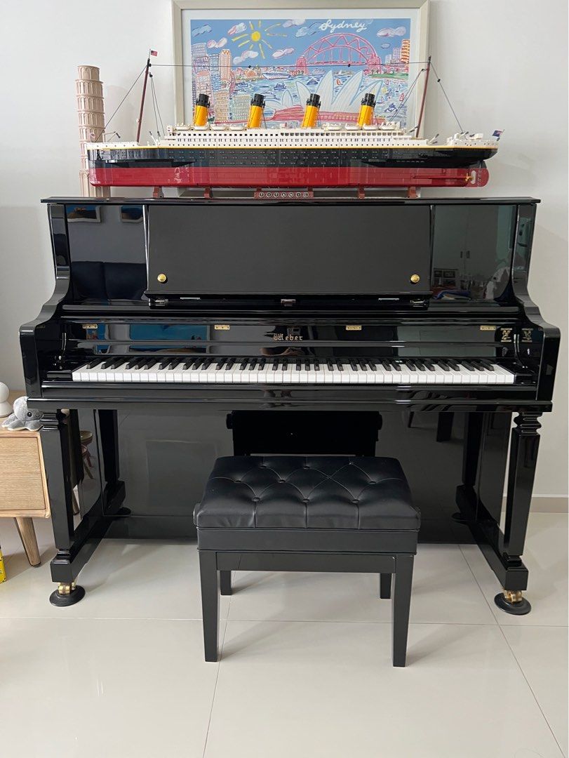 Weber Piano Model: AW121T2 BP, Hobbies & Toys, Music & Media, Musical ...