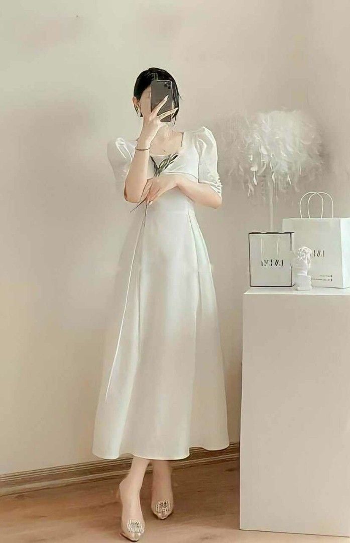 White Dresses for Graduation,Prenup, Civil Wedding, Baptismal, or ...